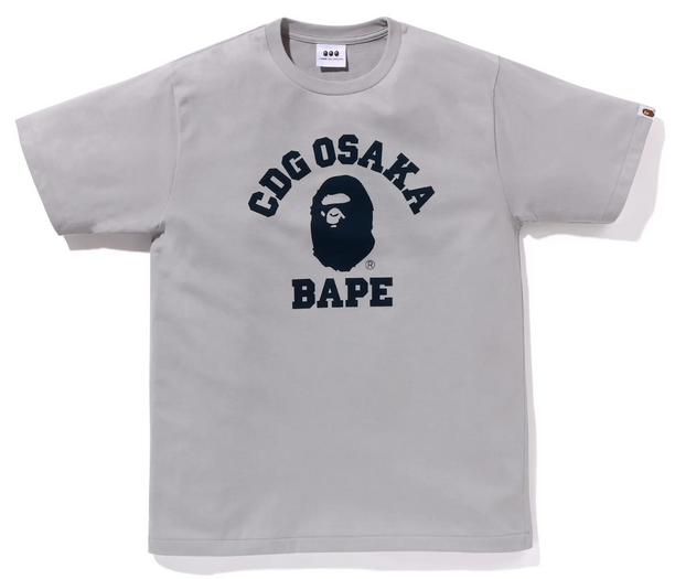Bape Cdg Osaka College Tee Grey – shoegamemanila