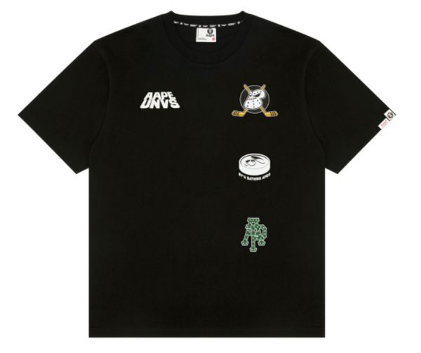 AAPE Moonface logo universe tee Black AAPTEM1550XXN – shoegamemanila